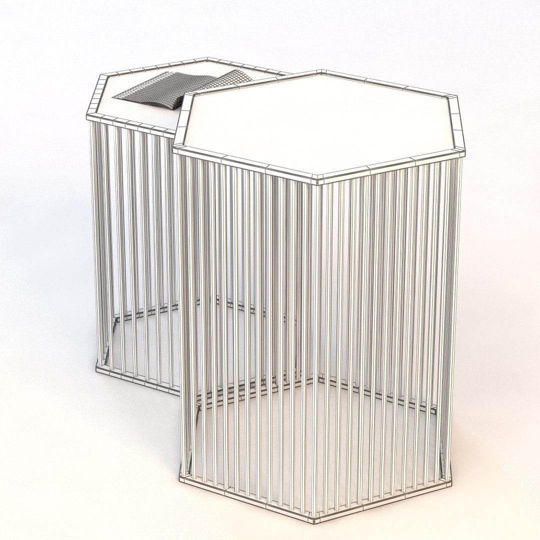 3d model of hexagonal modern table