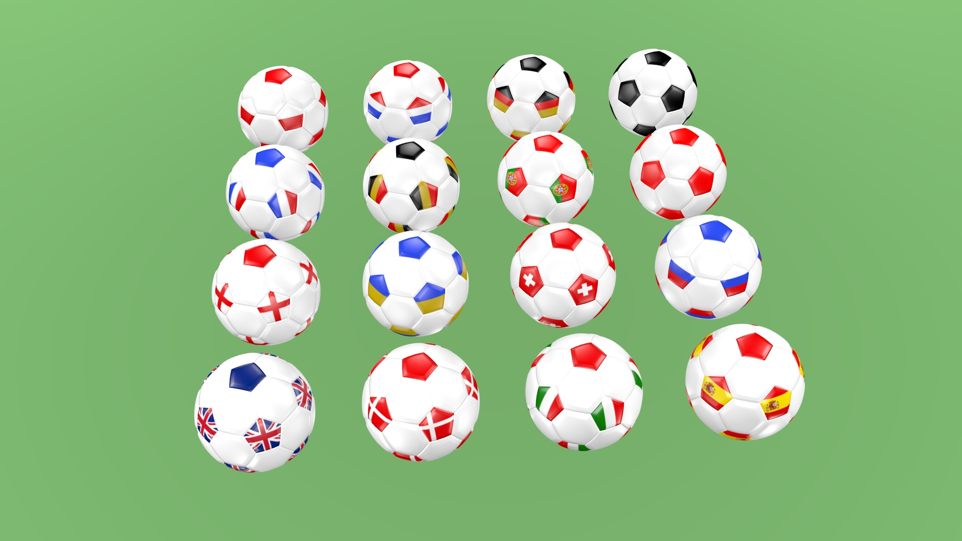 Football Balls Europe 3D Model - TurboSquid 1294968