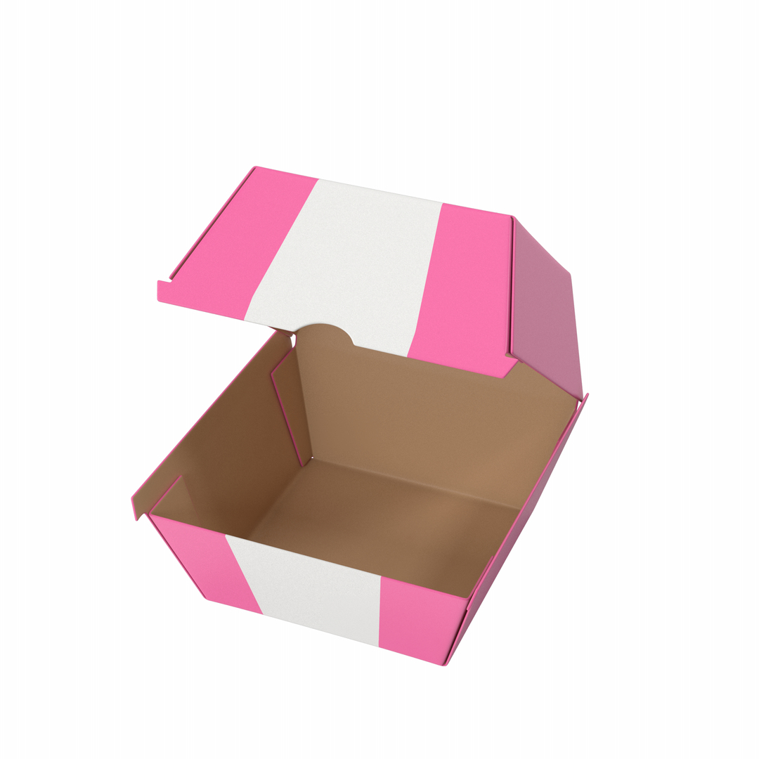 Pink Burger Box 3D Model - TurboSquid 2050724