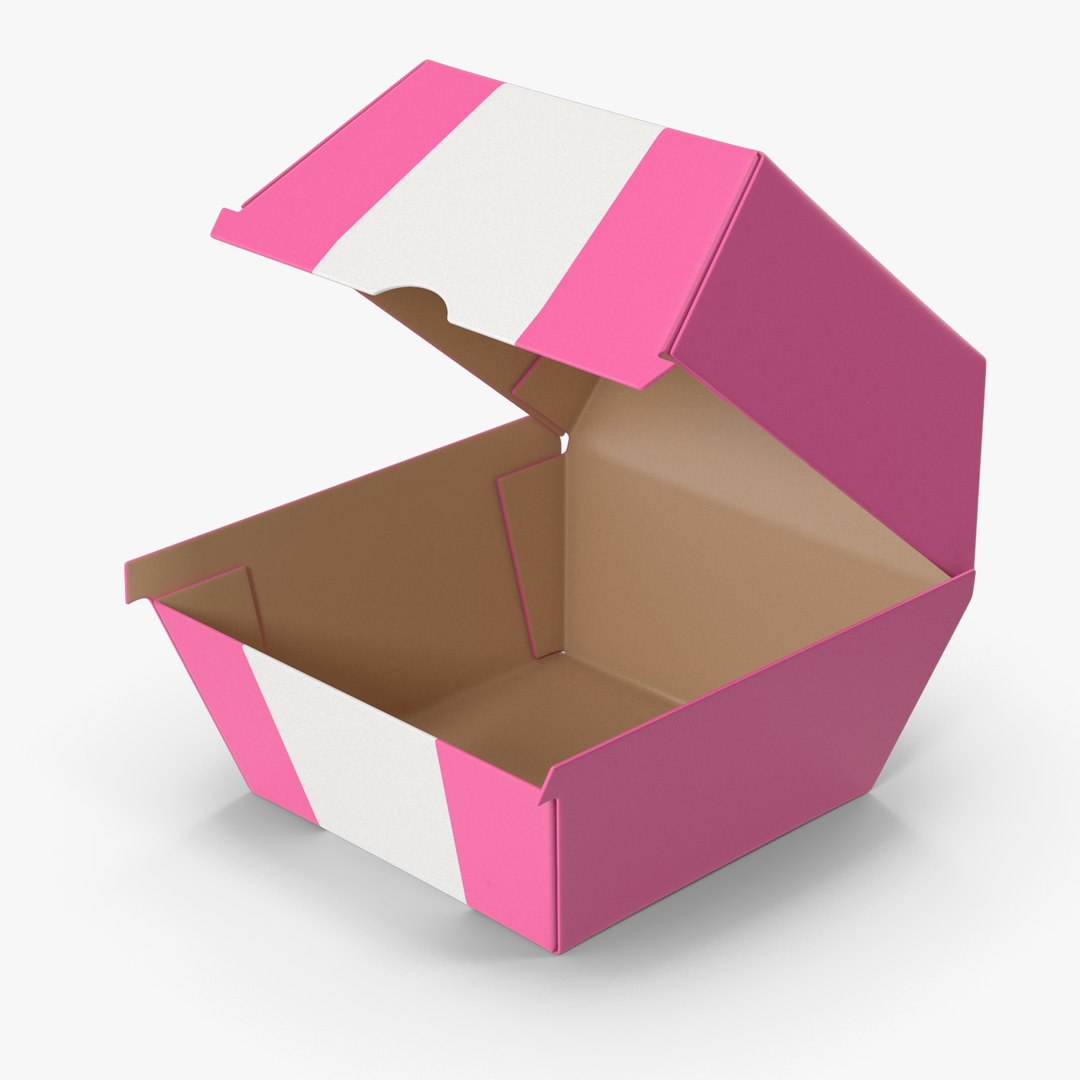 Pink Burger Box 3D model - TurboSquid 2050724