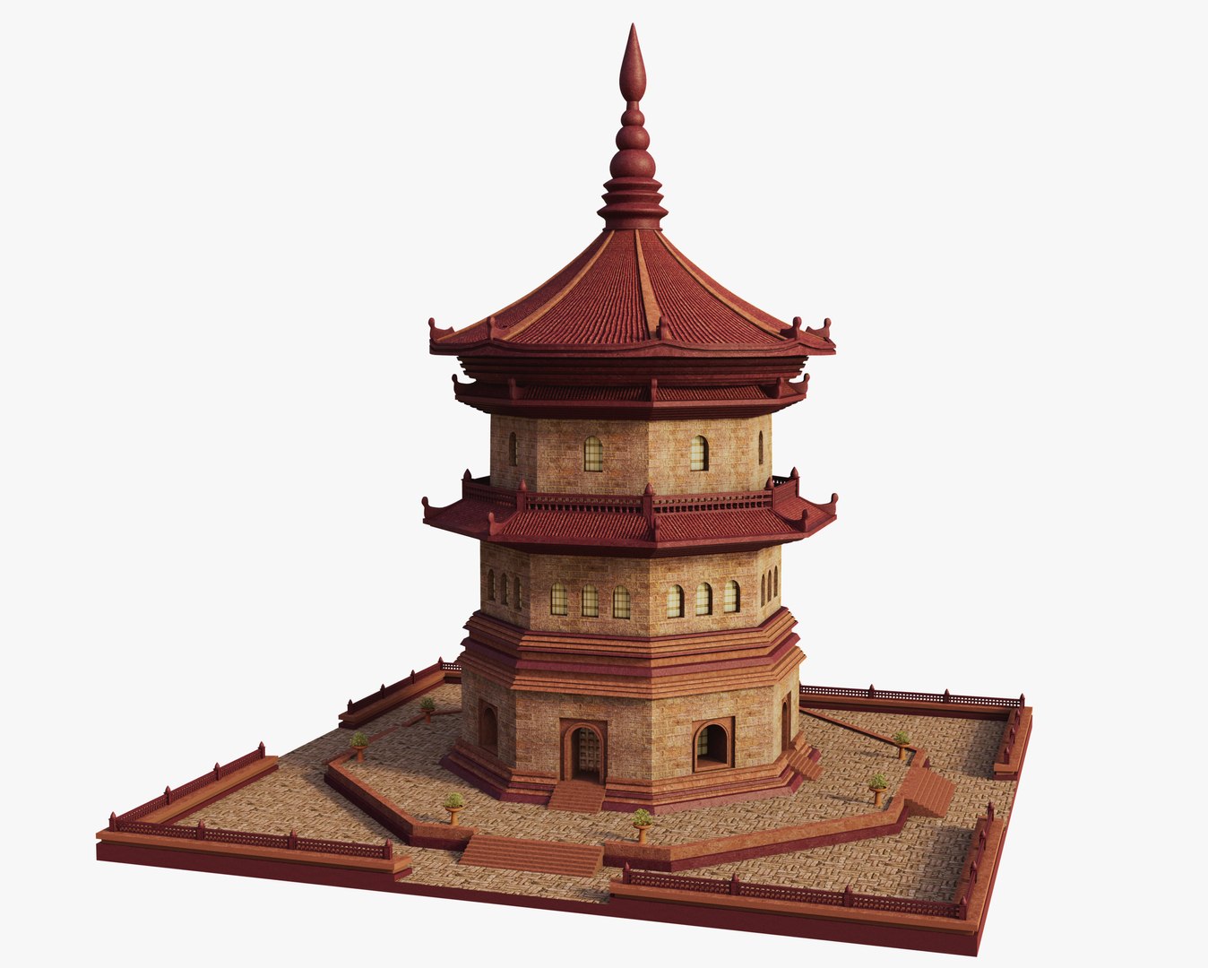 Mini Pagoda Model - TurboSquid 2371722
