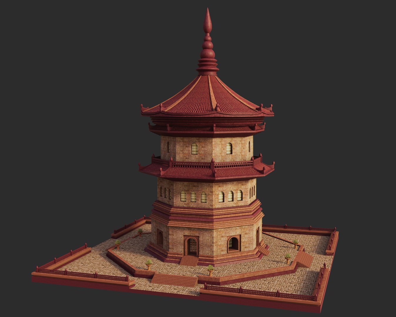 Mini Pagoda Model - TurboSquid 2371722