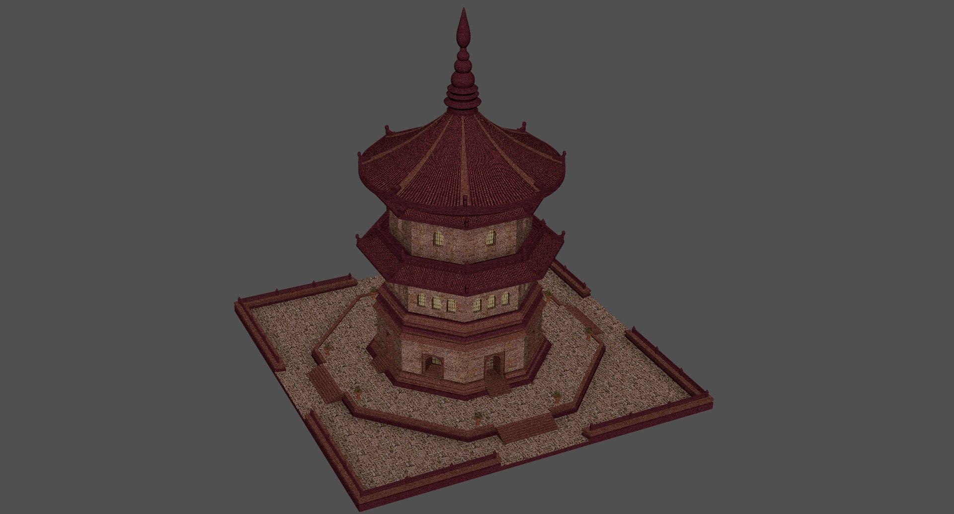 Mini Pagoda Model - TurboSquid 2371722