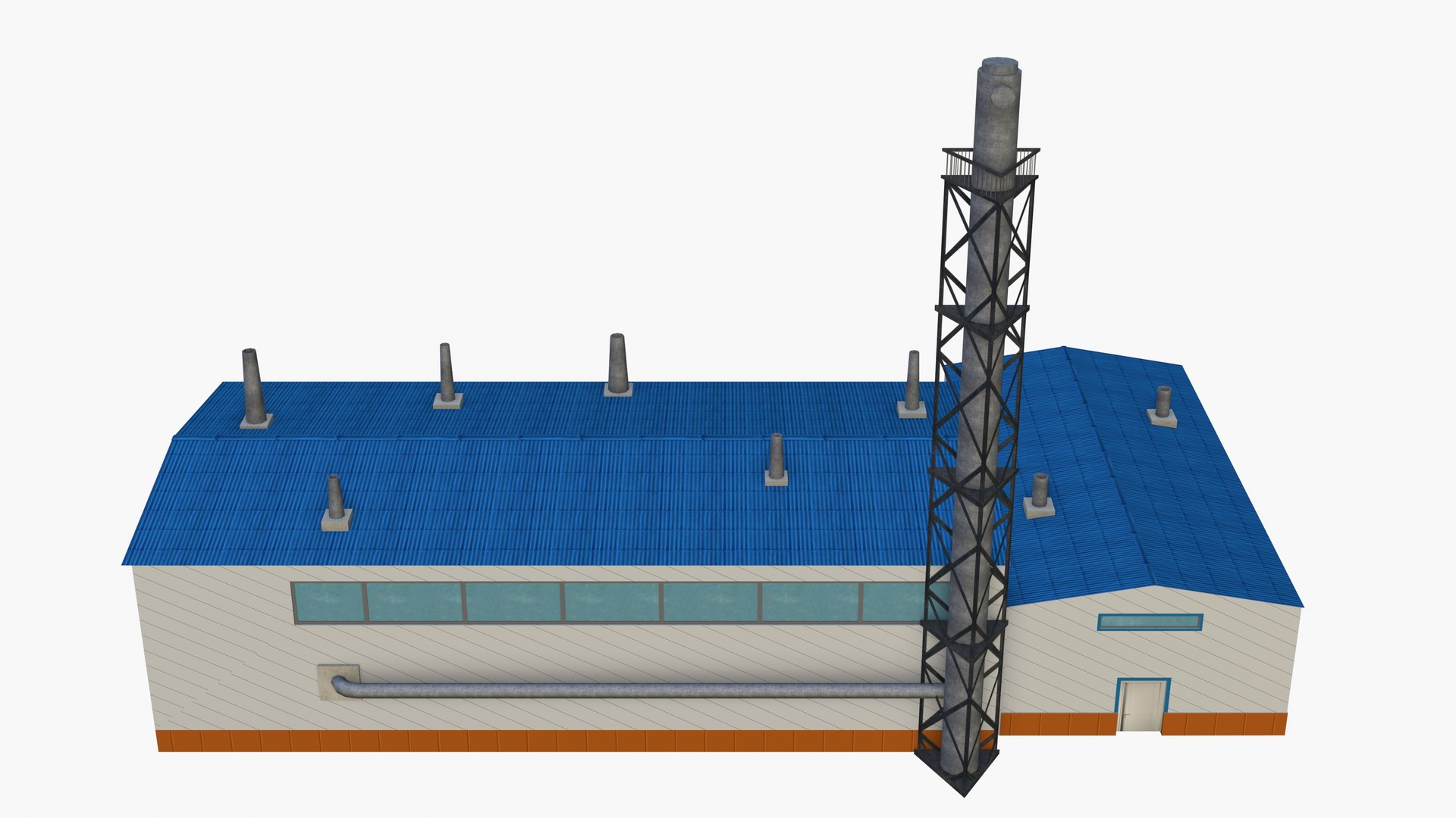 Industrial Building Plant Factory 3 3D Model - TurboSquid 1998028