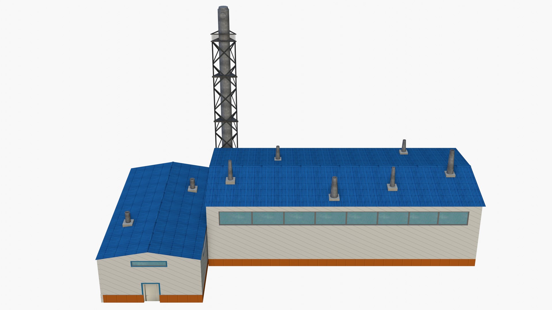 Industrial Building Plant Factory 3 3D Model - TurboSquid 1998028