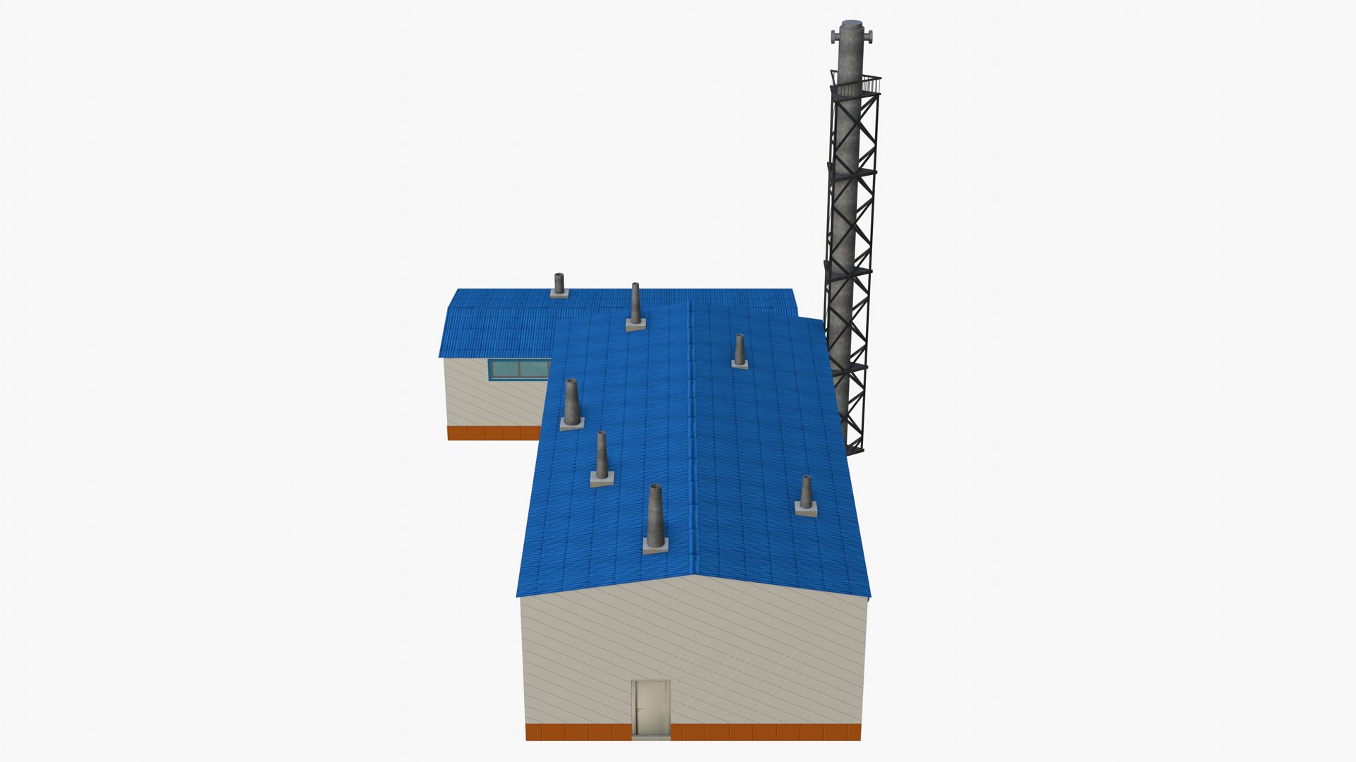 Industrial Building Plant Factory 3 3D Model - TurboSquid 1998028
