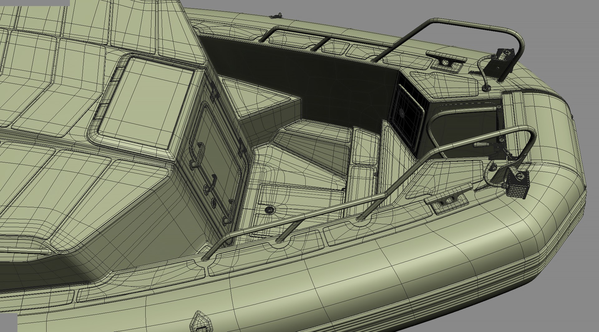 3D Research RIB inflatable Boat - TurboSquid 2068645