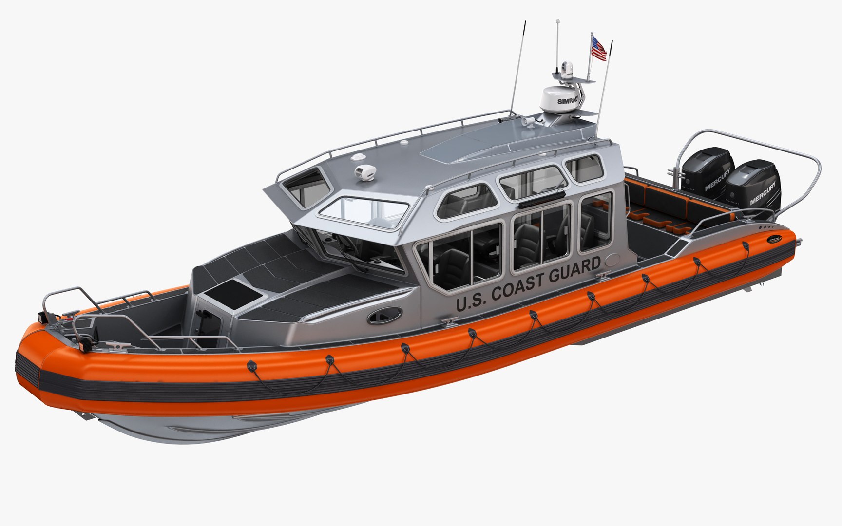 3D Research RIB inflatable Boat - TurboSquid 2068645