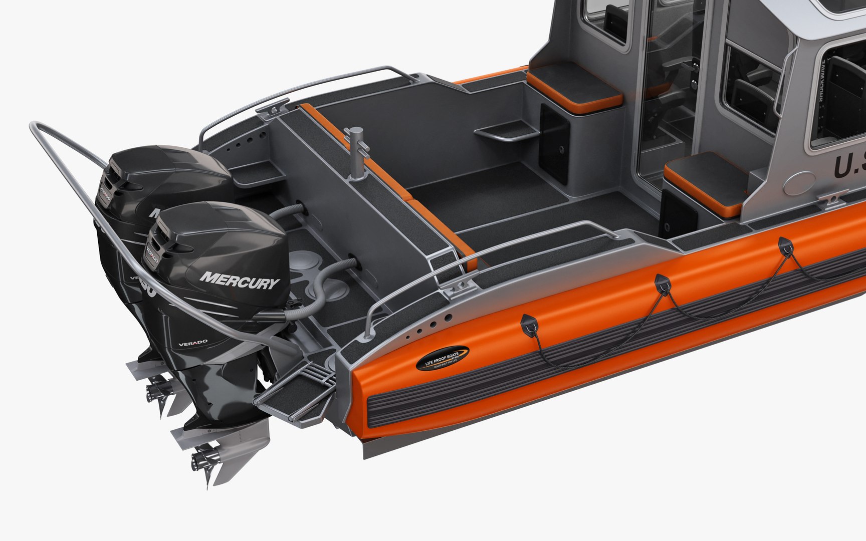 3D Research RIB inflatable Boat - TurboSquid 2068645