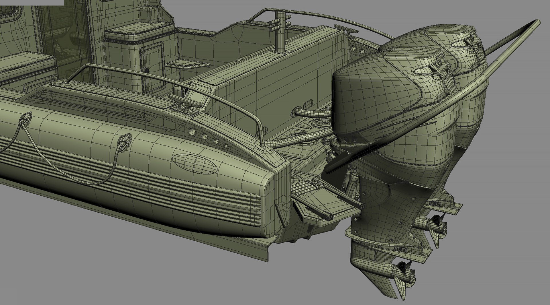 3D Research RIB inflatable Boat - TurboSquid 2068645
