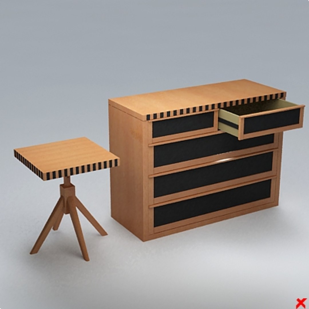 3d Model Of Chest Drawers