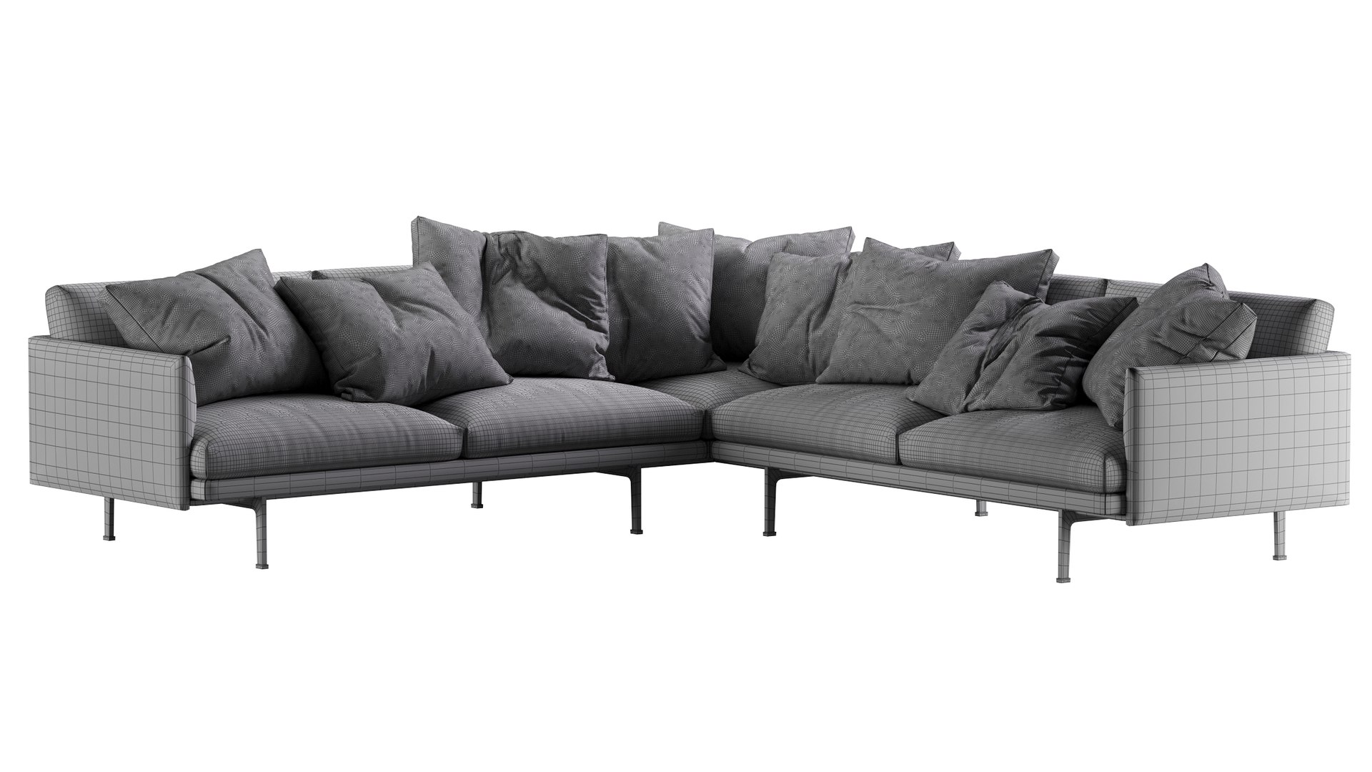 OUTLINE CORNER SOFA 3D Model - TurboSquid 2095948