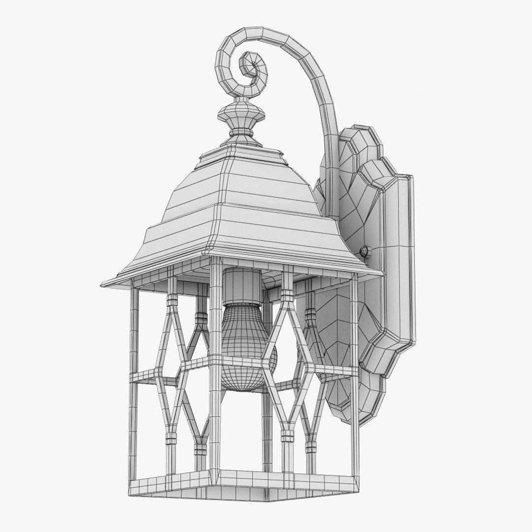 3d model outdoor lantern