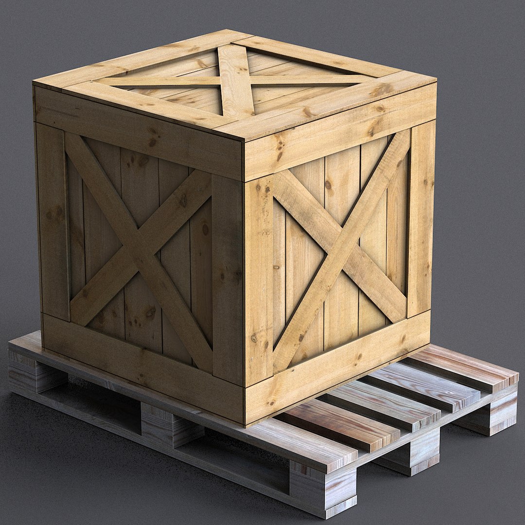 Wooden Box 3d Model