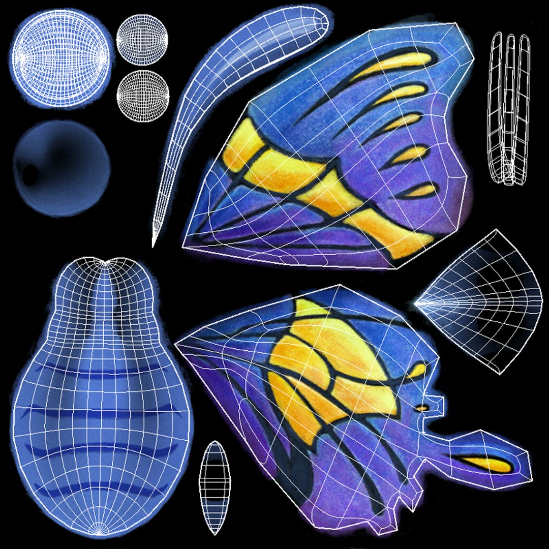 3D Dream Butterfly Insect Rig - TurboSquid 1986352