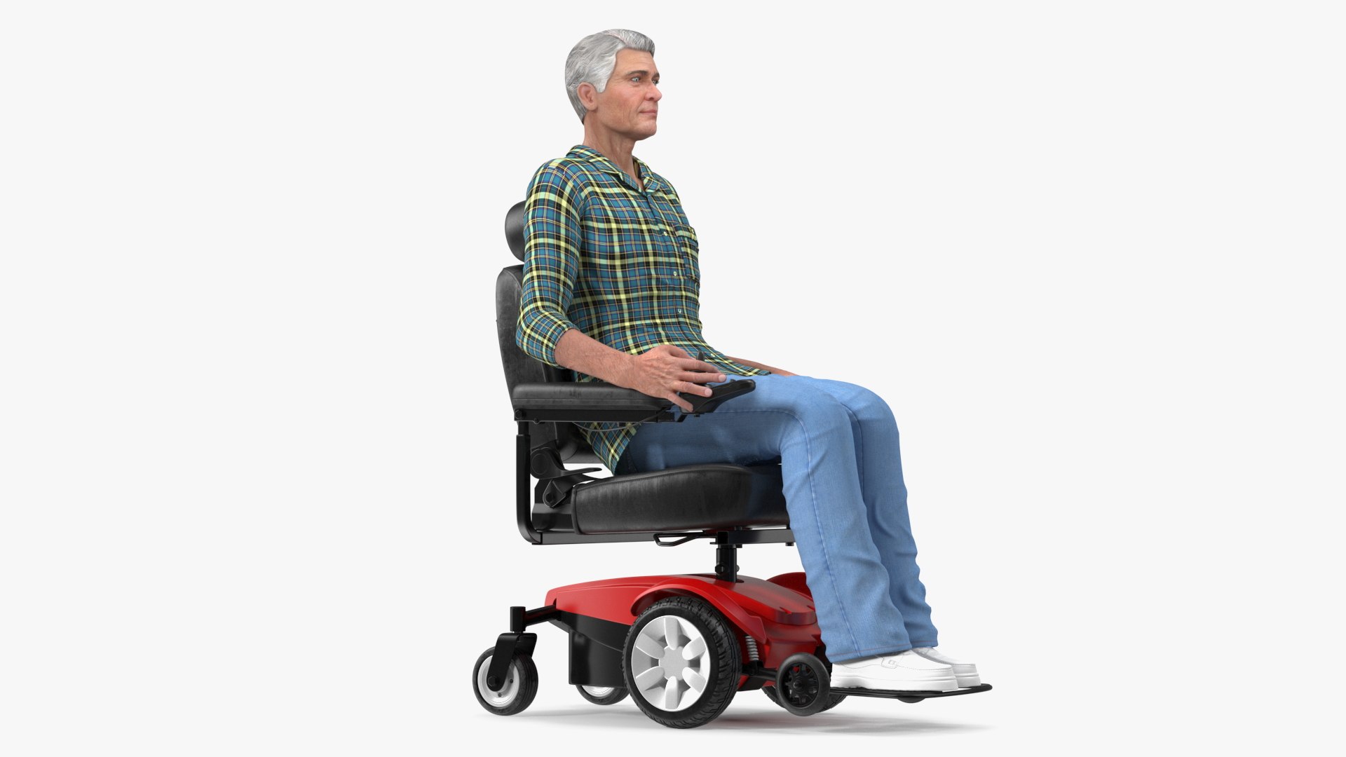 Elderly Man with Jazzy Select Wheelchair Rigged 3D model - TurboSquid ...