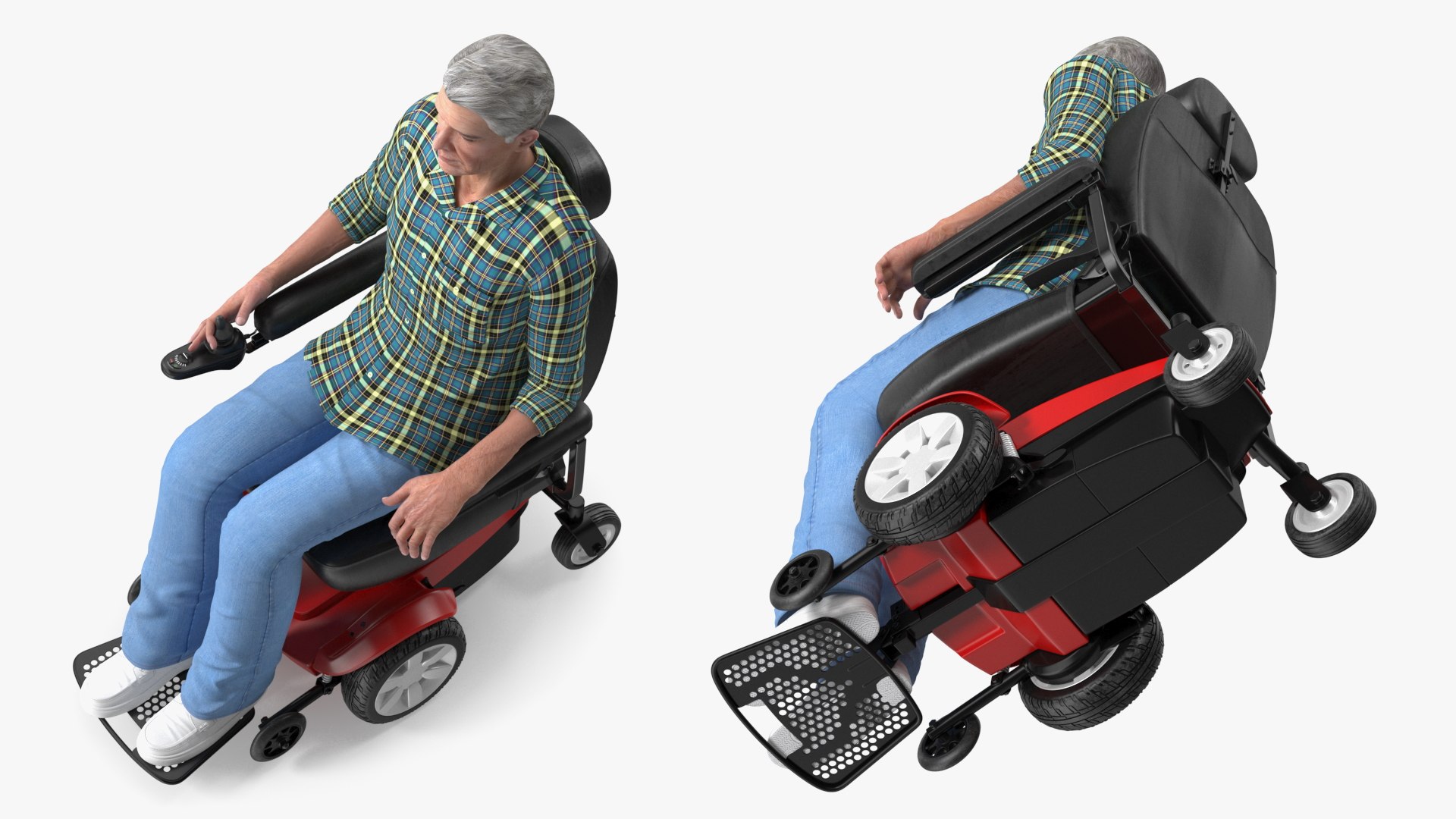 Elderly Man with Jazzy Select Wheelchair Rigged 3D model - TurboSquid ...