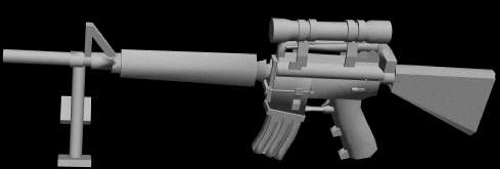 3d Model Of M16 Gun