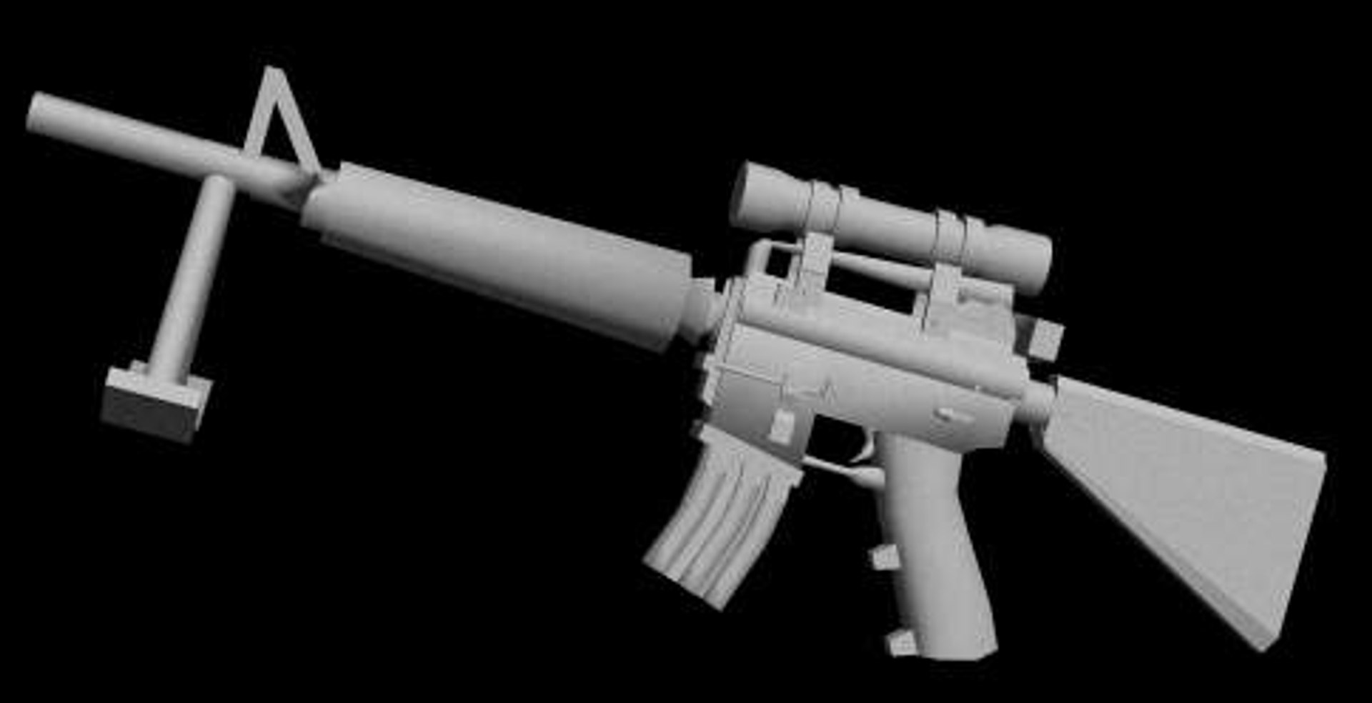 3d Model Of M16 Gun