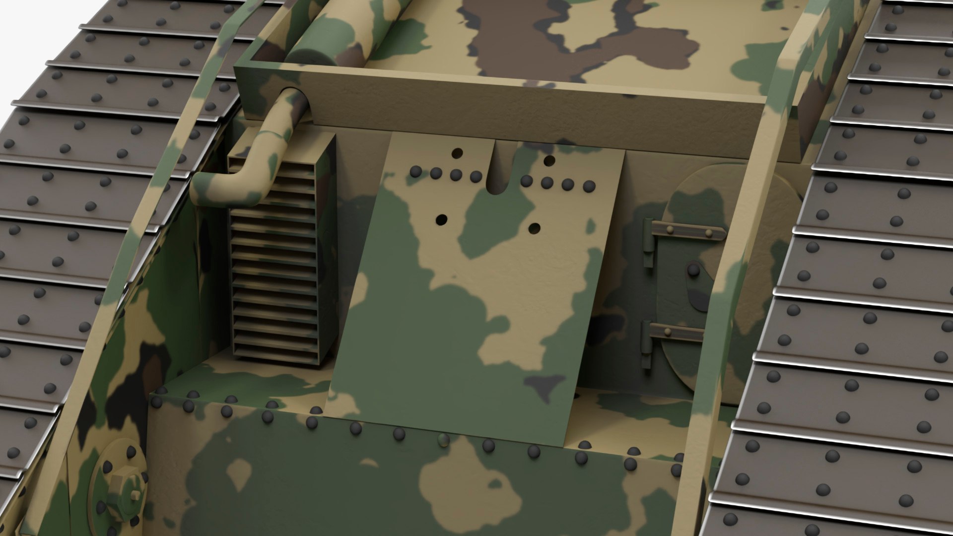 3D Model Tank MK 4 Male Camouflage Color - TurboSquid 2246200