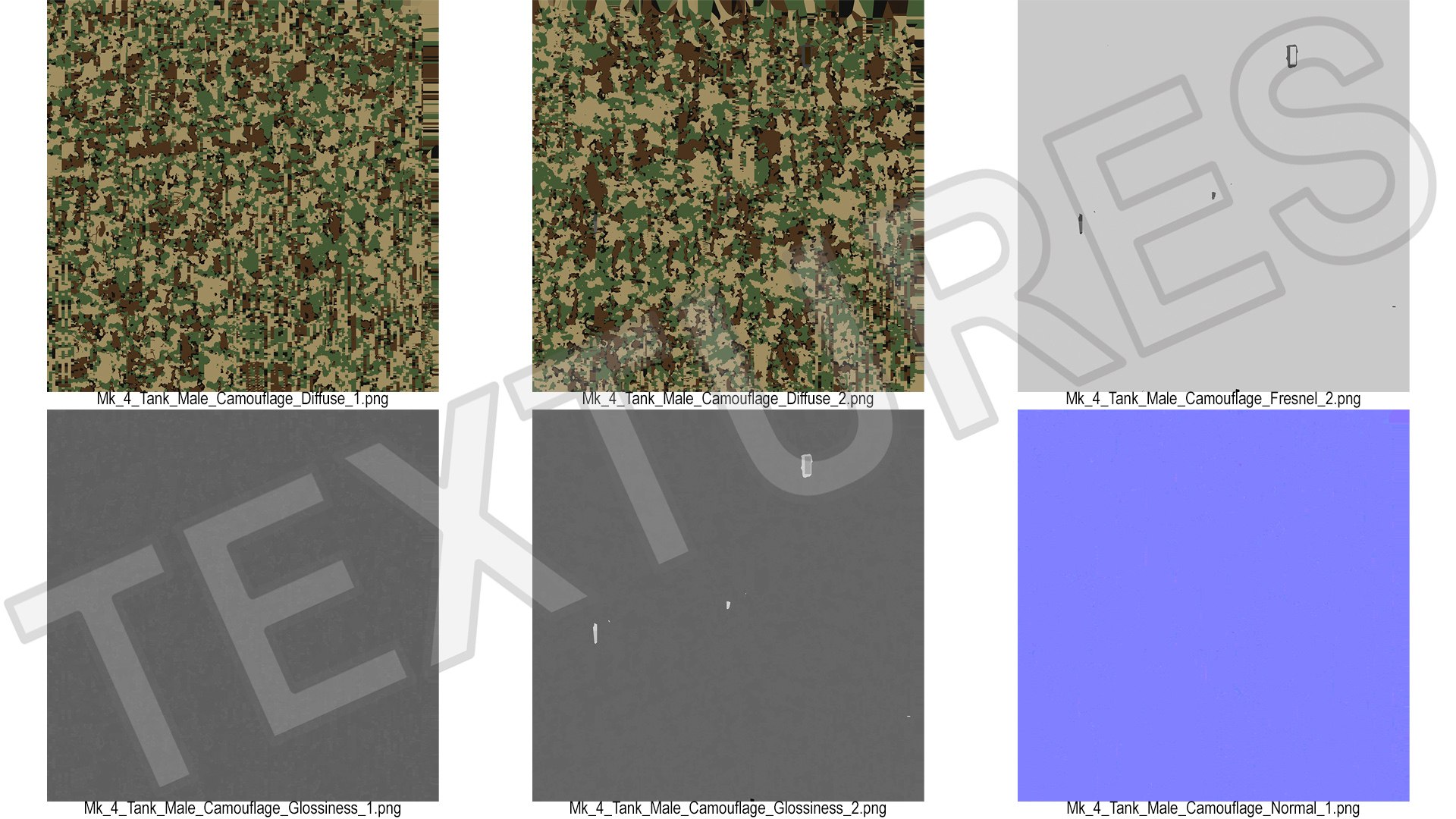 3D Model Tank MK 4 Male Camouflage Color - TurboSquid 2246200