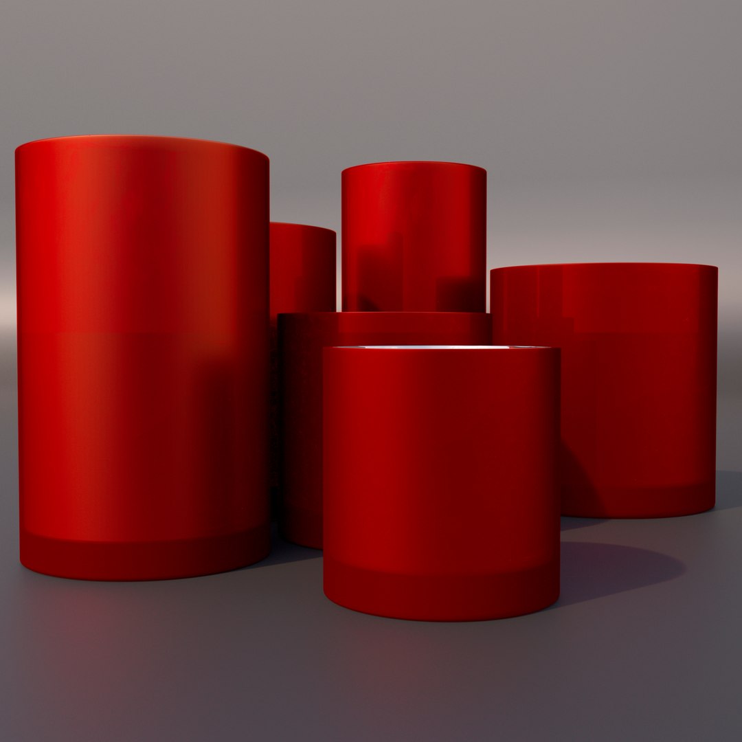 Free Vases Red Glass 3D Model - TurboSquid 1397033