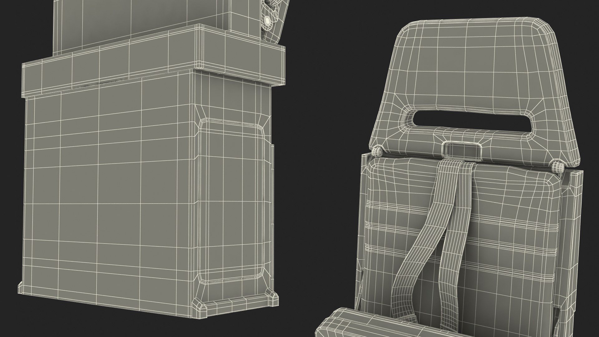 3D Aircraft Crew Chair With Folded Seat - TurboSquid 2324140