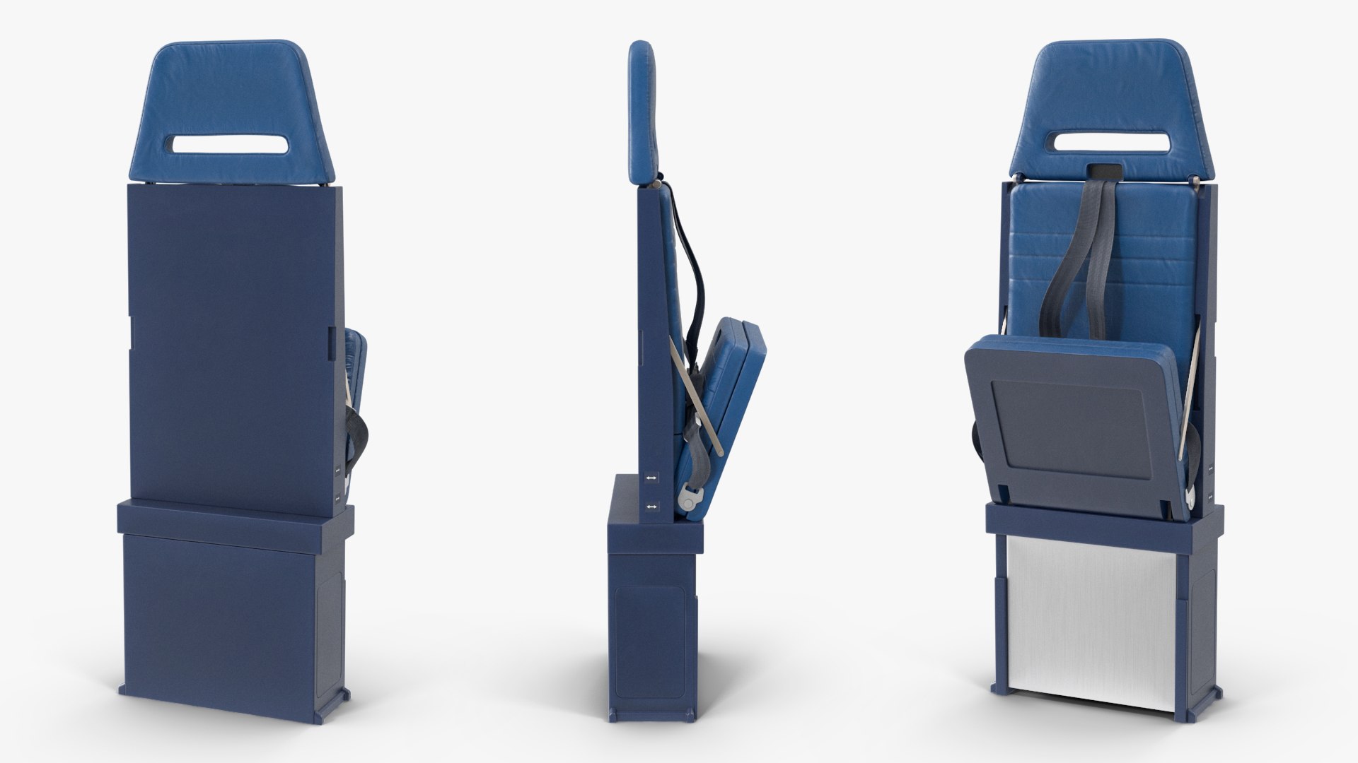 3D Aircraft Crew Chair With Folded Seat - TurboSquid 2324140