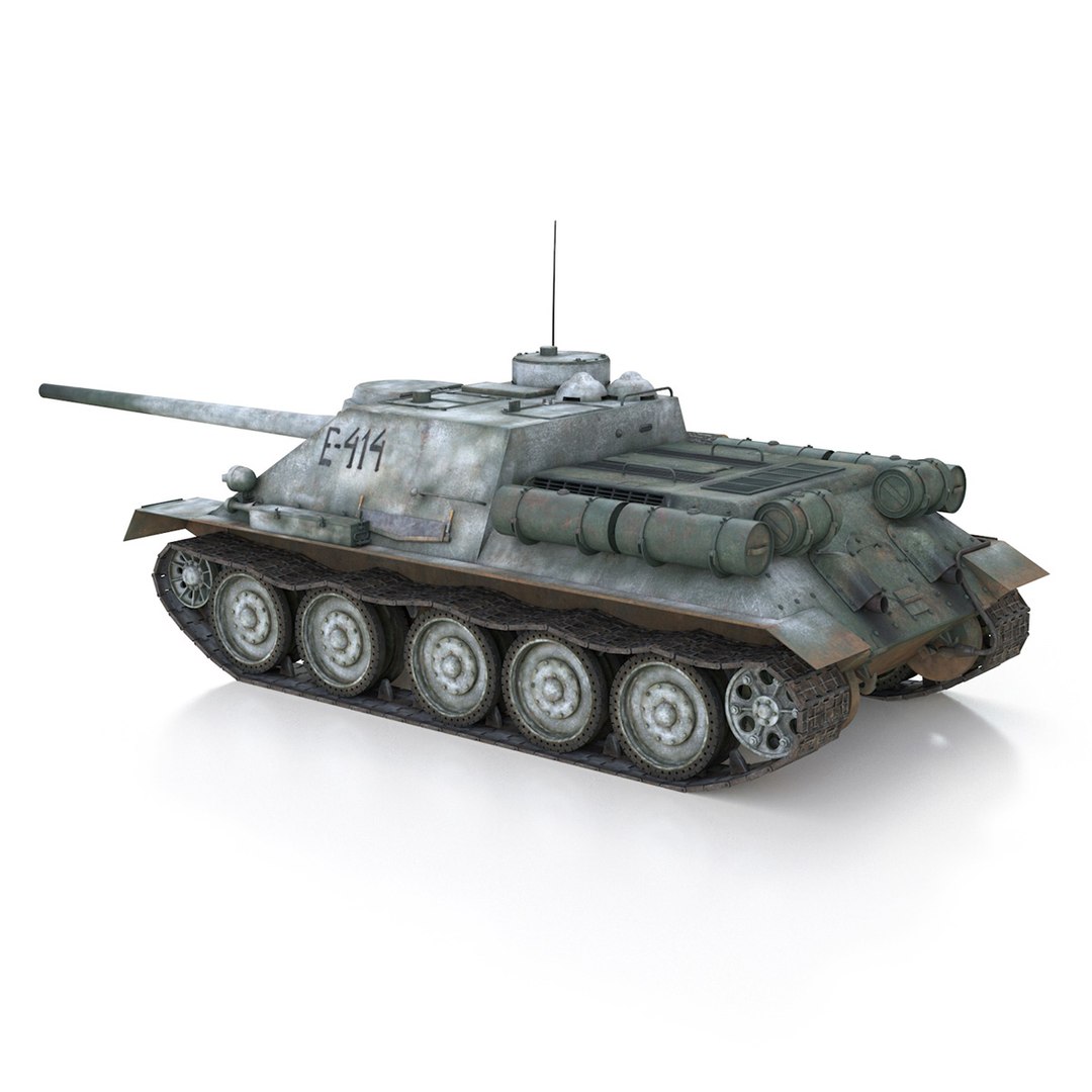 3D Model Su-100 - E414 Soviet Tank - TurboSquid 1487836