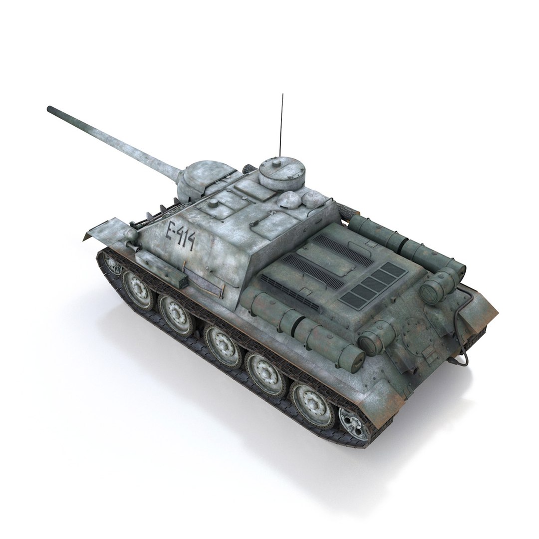 3D Model Su-100 - E414 Soviet Tank - TurboSquid 1487836