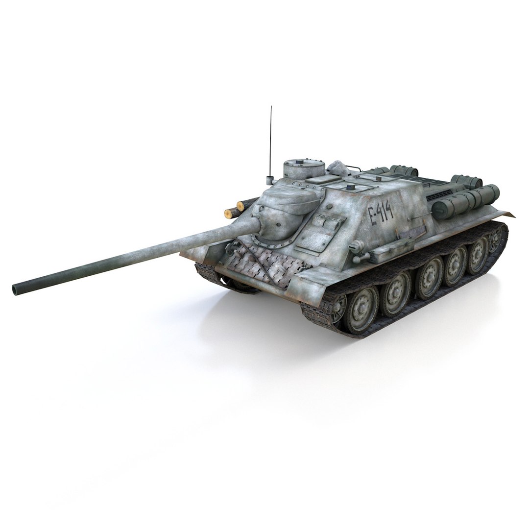 3D Model Su-100 - E414 Soviet Tank - TurboSquid 1487836