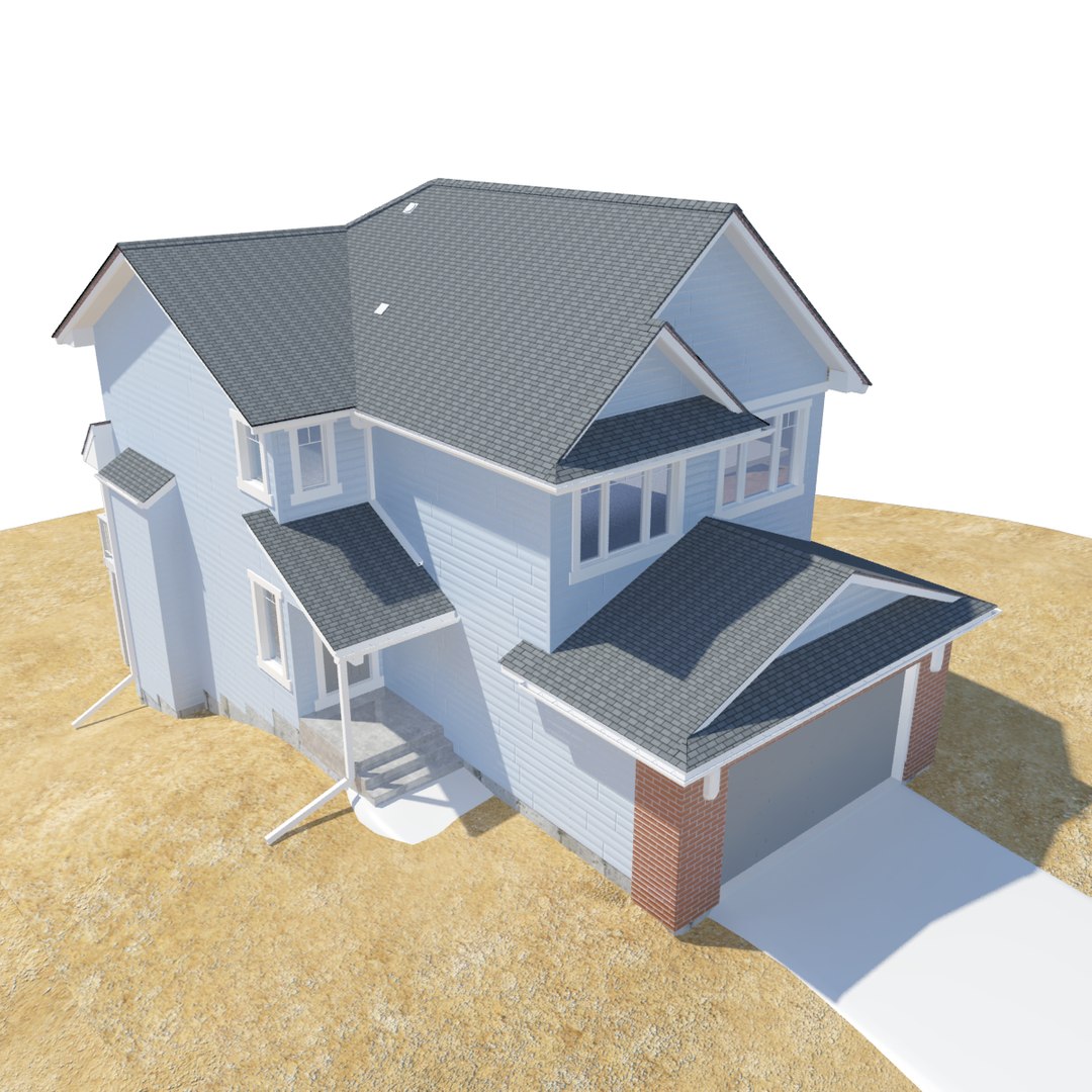 fully residential house 3d max