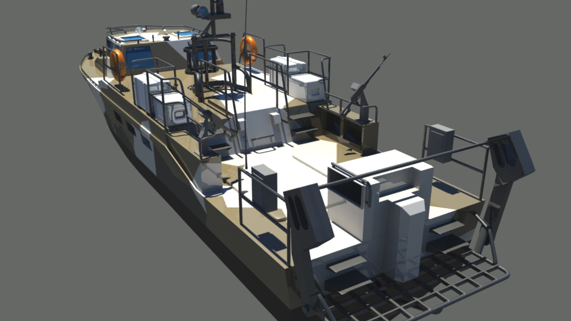 Combat Boat Bk-16 3d Model