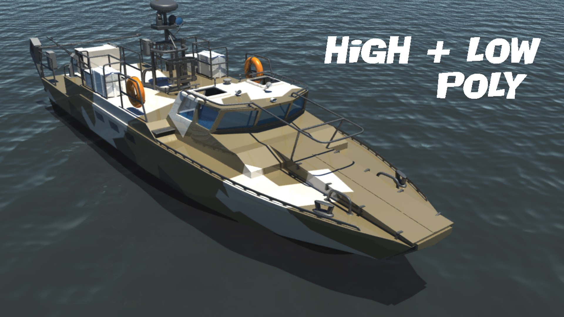 Combat Boat Bk-16 3d Model