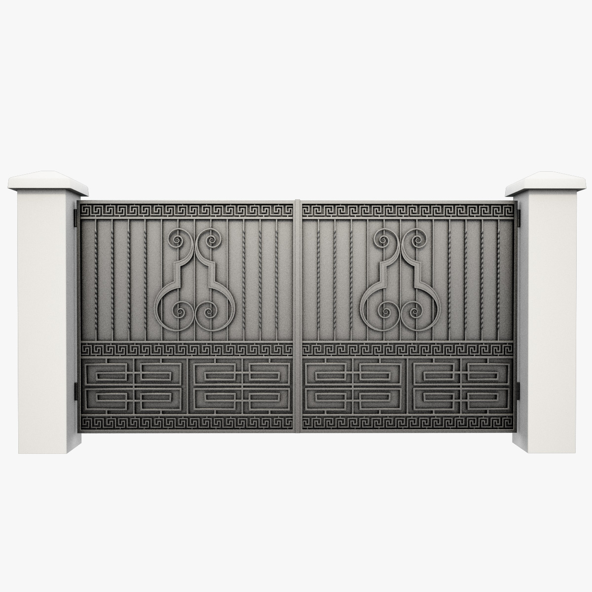 wrought iron gate 3d model