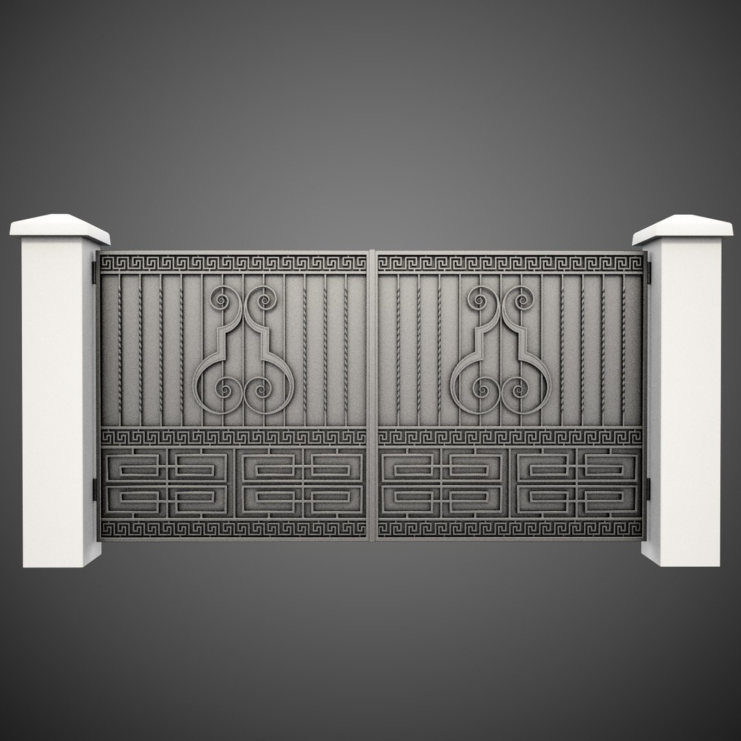 Wrought Iron Gate 3d Model
