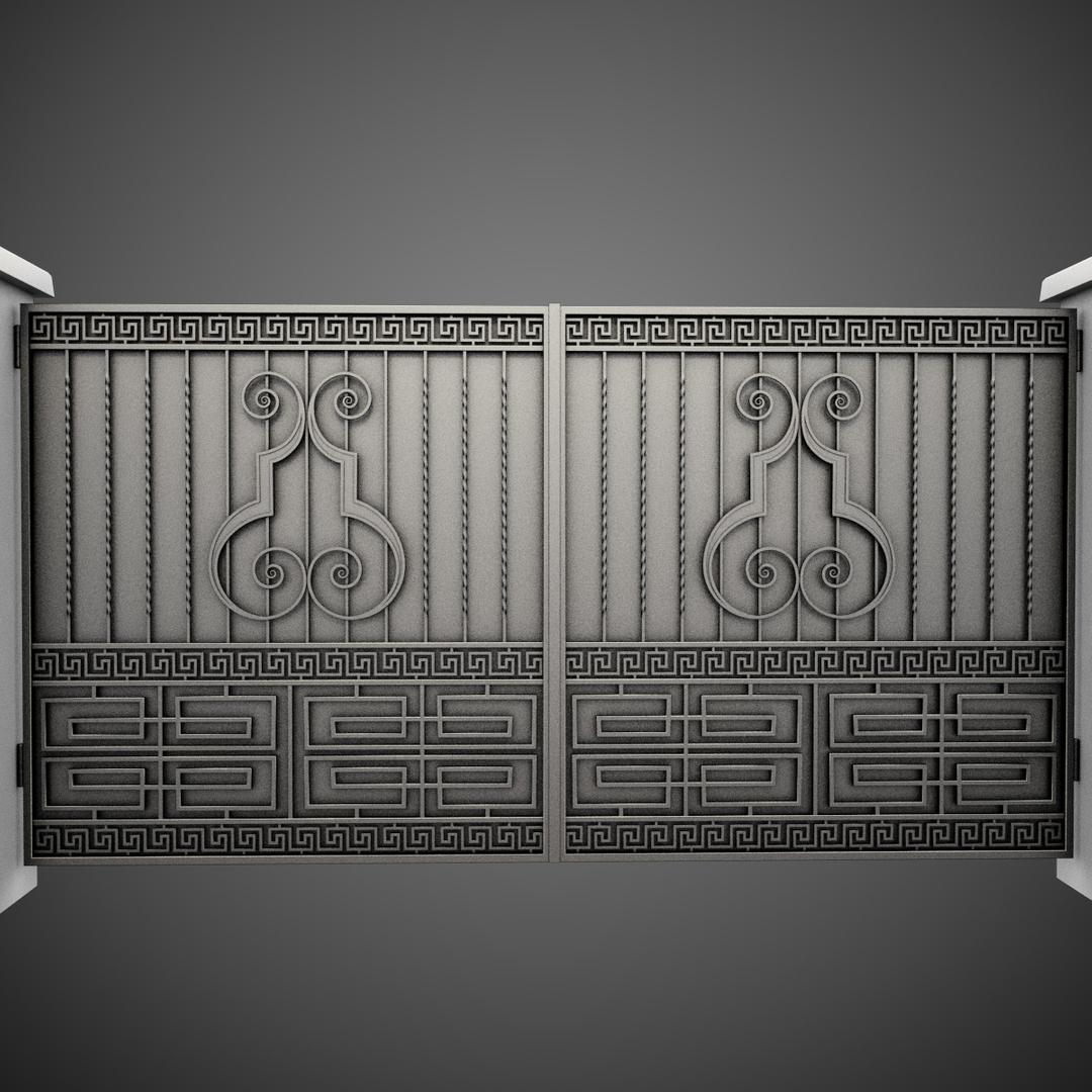 wrought iron gate 3d model