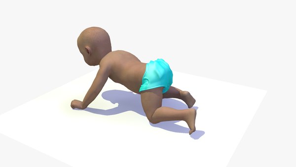 ANIMATED CRAWLING EURO BABY 3D model - TurboSquid 1882198