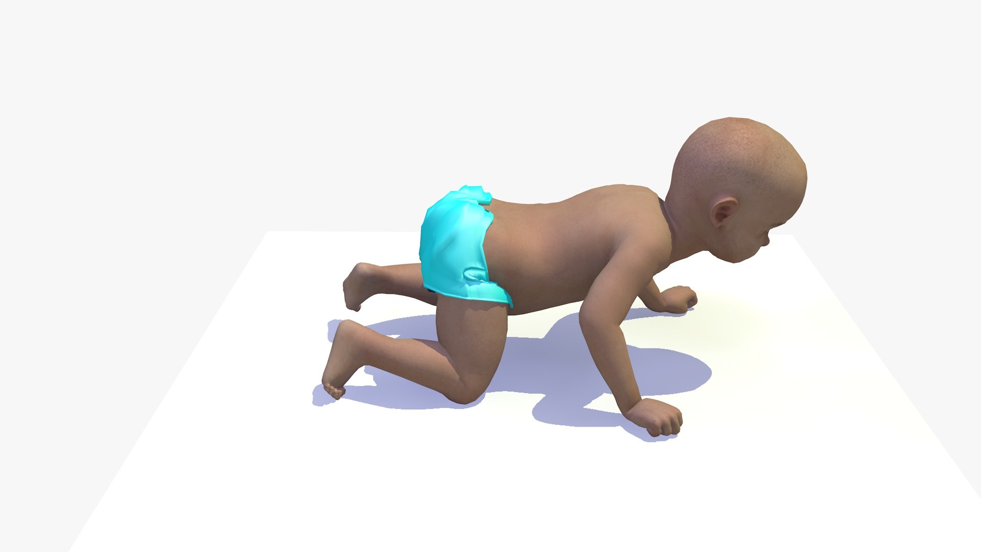 ANIMATED CRAWLING EURO BABY 3D model - TurboSquid 1882198