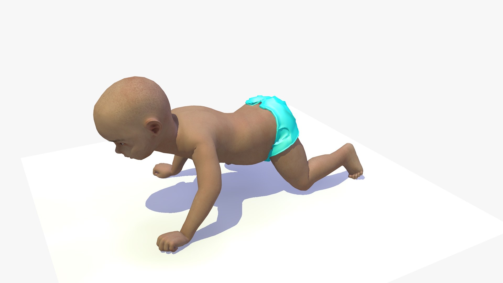 ANIMATED CRAWLING EURO BABY 3D model - TurboSquid 1882198