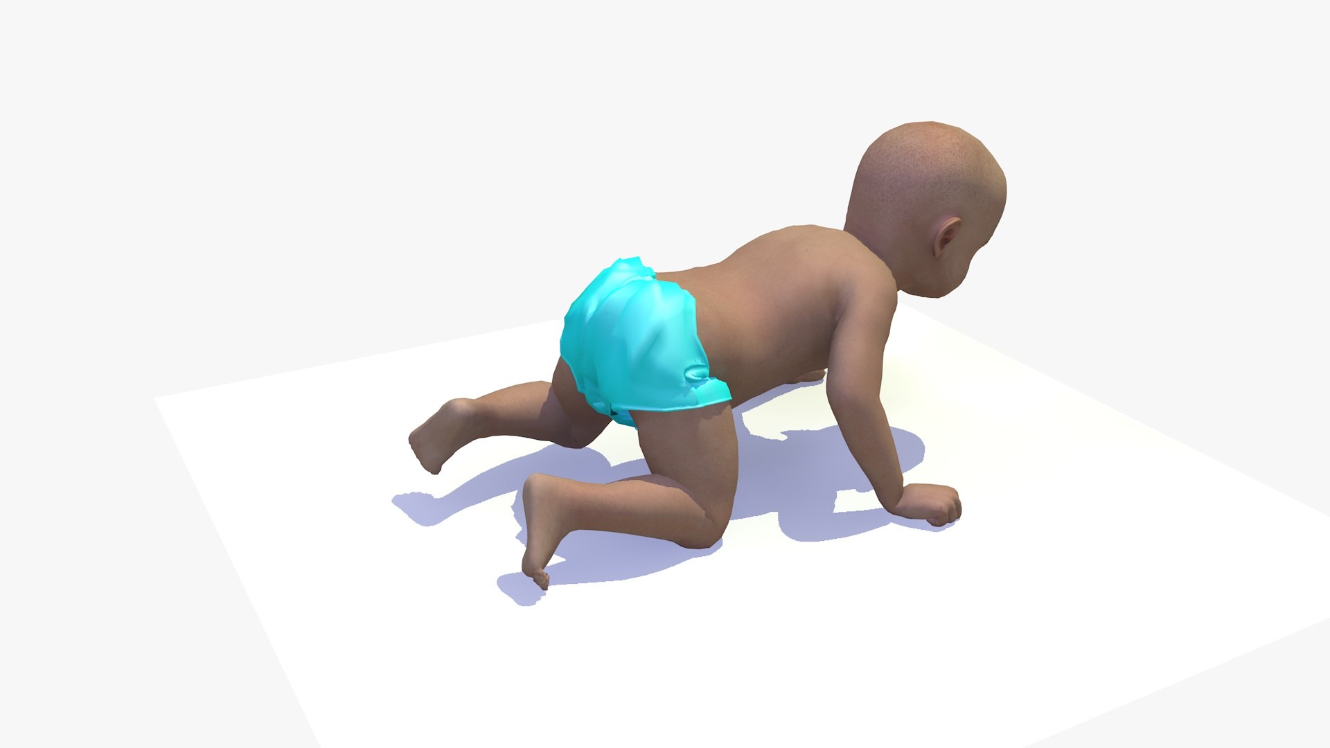 ANIMATED CRAWLING EURO BABY 3D model - TurboSquid 1882198