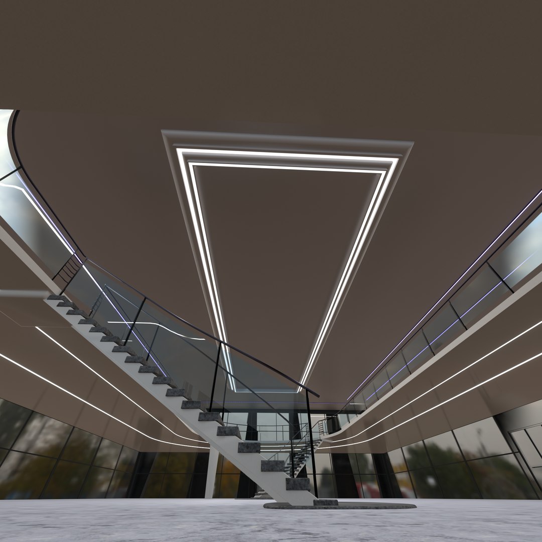 3D Sci-Fi Futuristic Exhibition Hall Trading Hall - TurboSquid 2044383