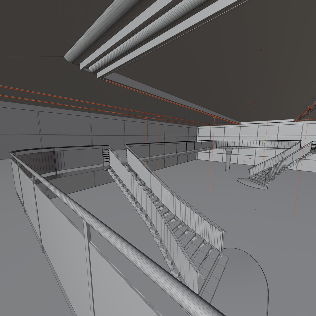 3D Sci-Fi Futuristic Exhibition Hall Trading Hall - TurboSquid 2044383