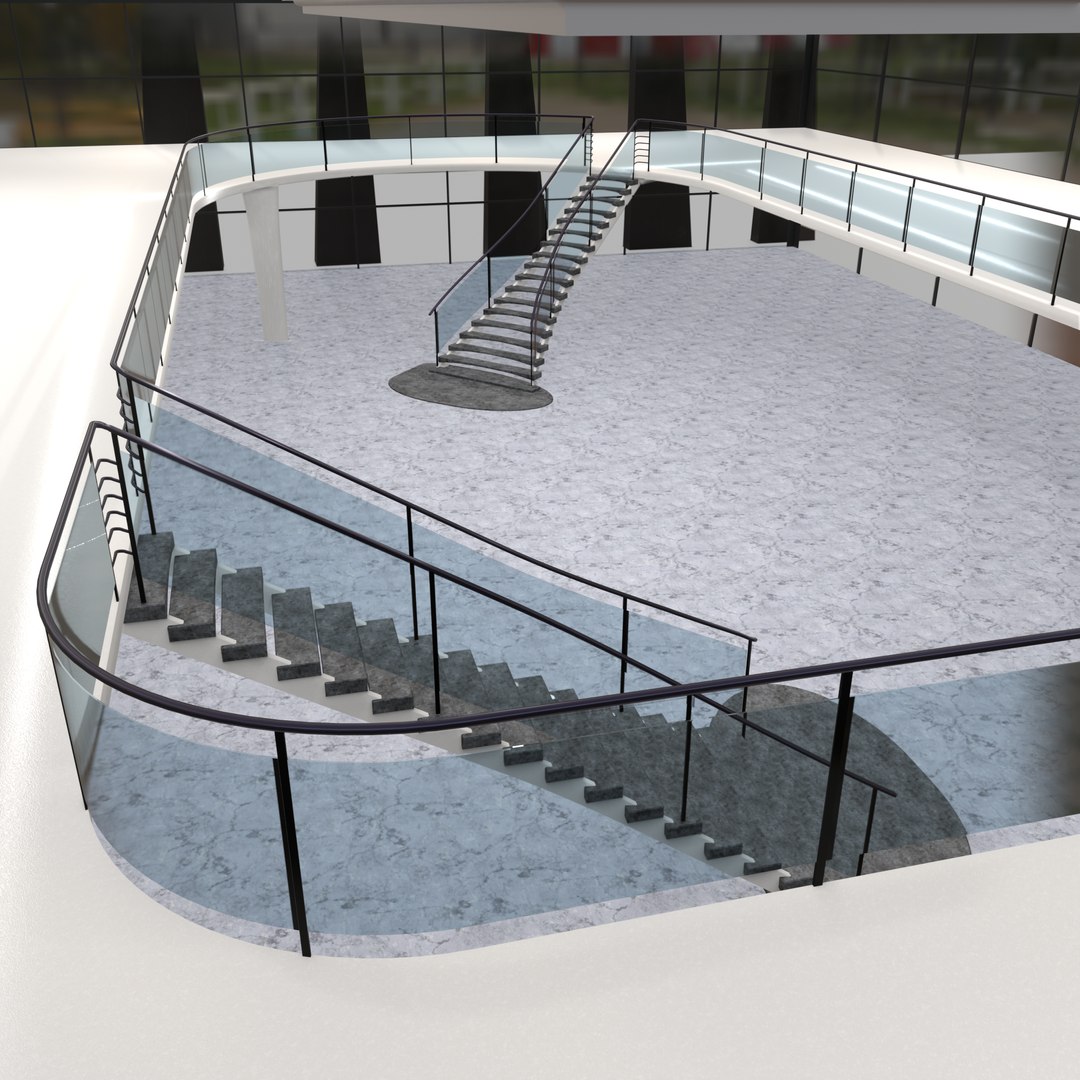 3D Sci-Fi Futuristic Exhibition Hall Trading Hall - TurboSquid 2044383