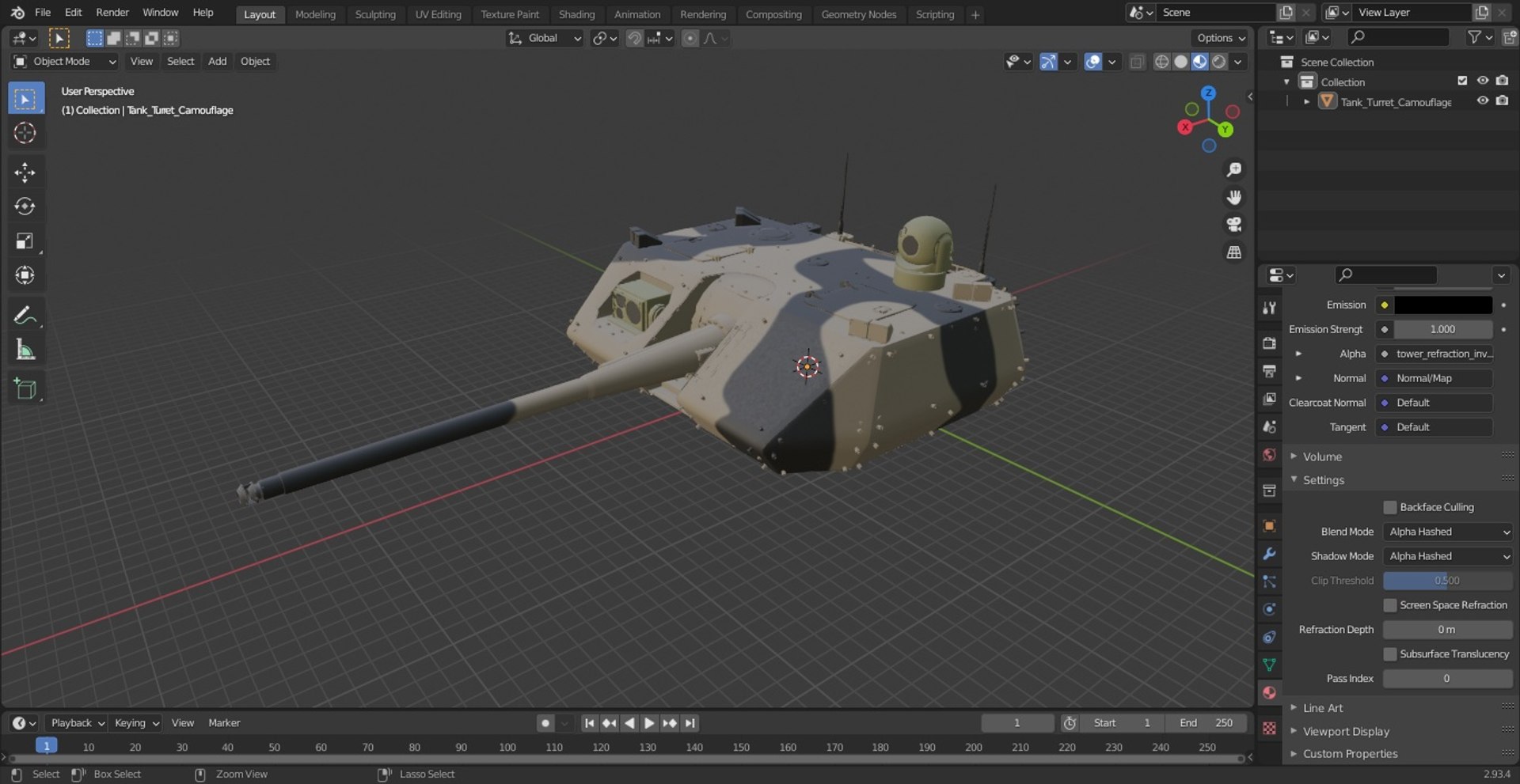 3D Tank Turret Camouflage - TurboSquid 1789481