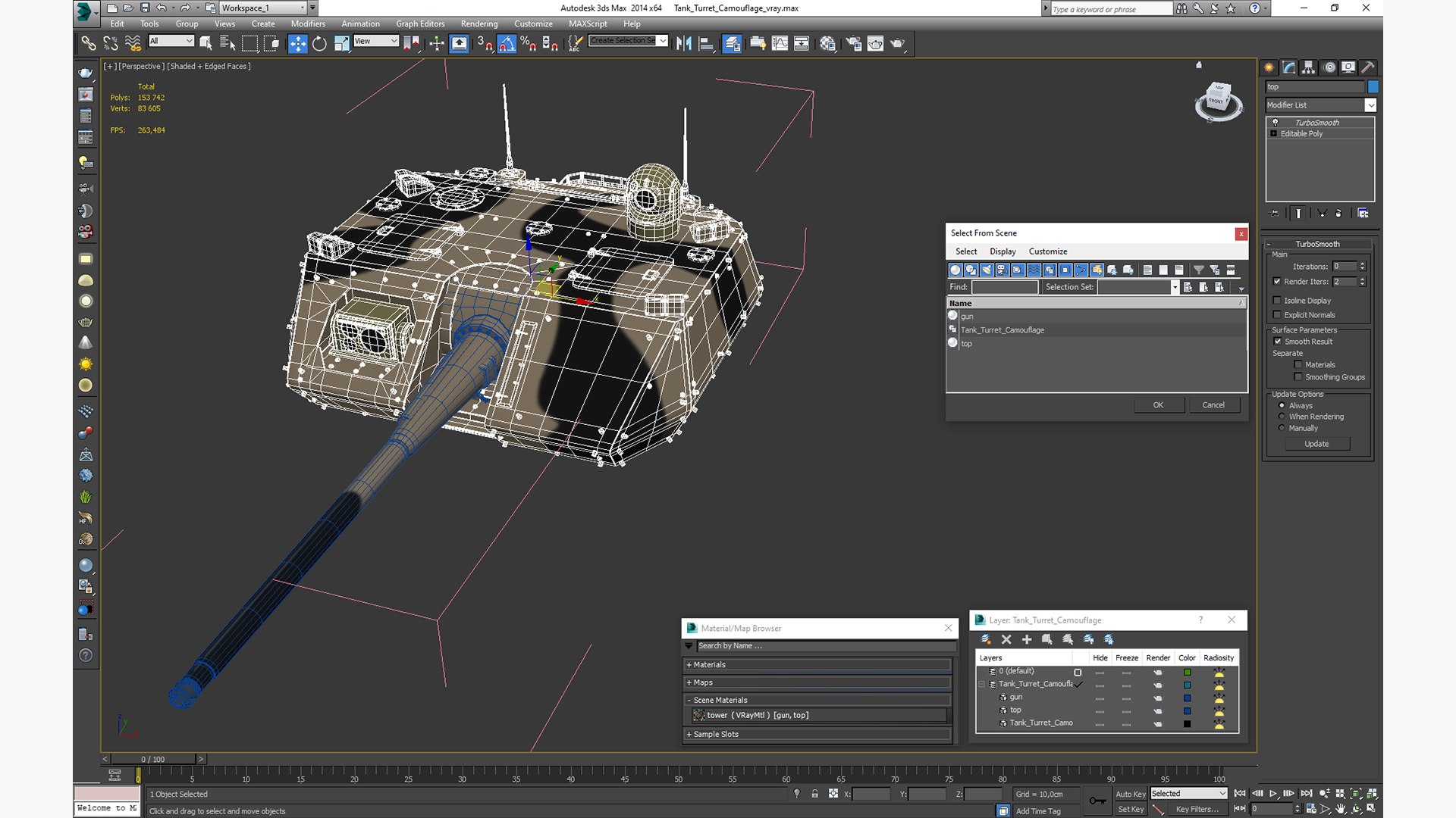 3D Tank Turret Camouflage - TurboSquid 1789481