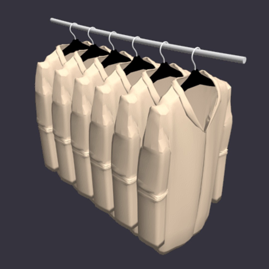 jackets hanging closet 3d model