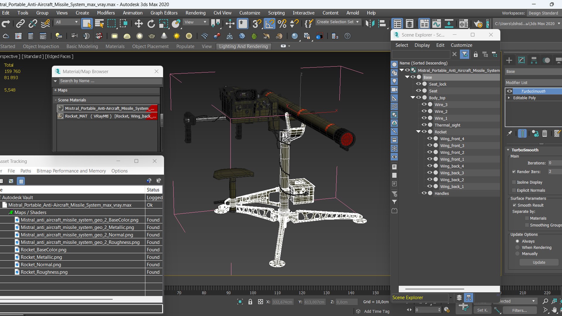 Mistral Portable Anti-Aircraft Missile System 3D Model - TurboSquid 2391422