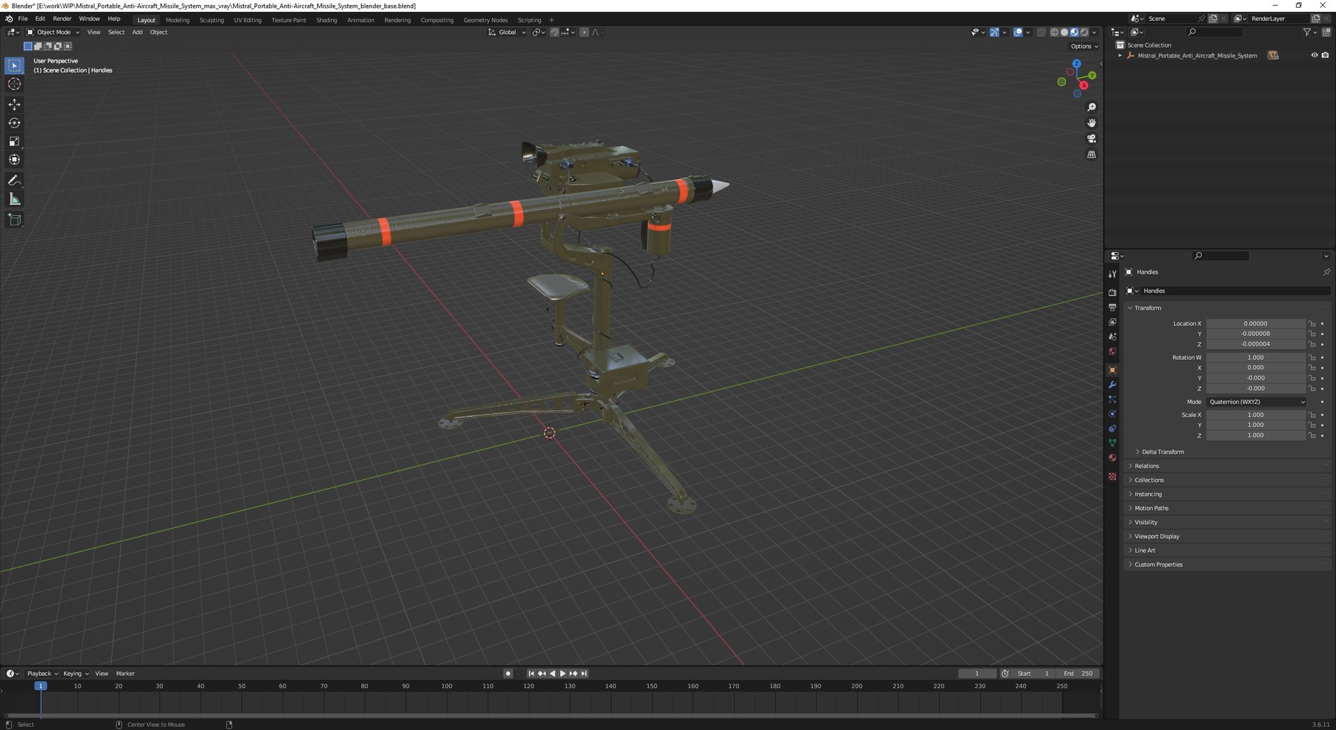 Mistral Portable Anti-Aircraft Missile System 3D Model - TurboSquid 2391422