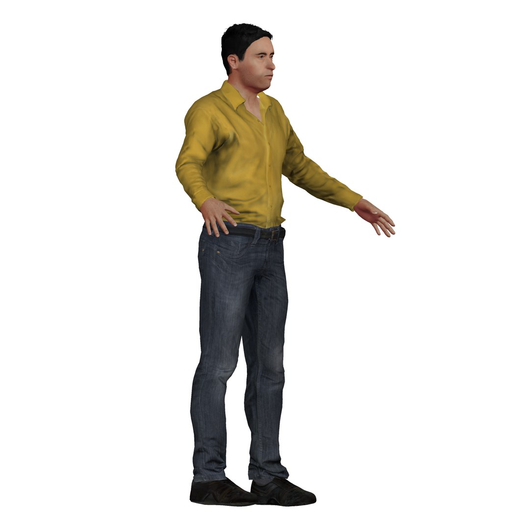 Middle Aged Russian Man Character 3D Model - TurboSquid 1588830